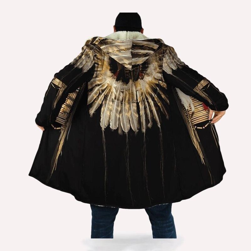 Falcon Feathers Native American 3D All Over Printed Hooded Cloak ...