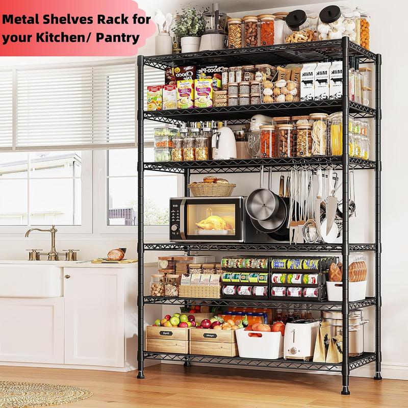 【Live】Raybee Wire Metal Shelving Storage Rack Adjustable Shelves ...