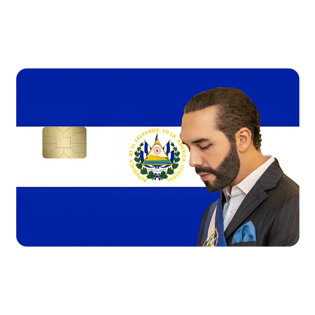 El Salvador flag with bukele debit card sticker | TikTok Shop Sales ...