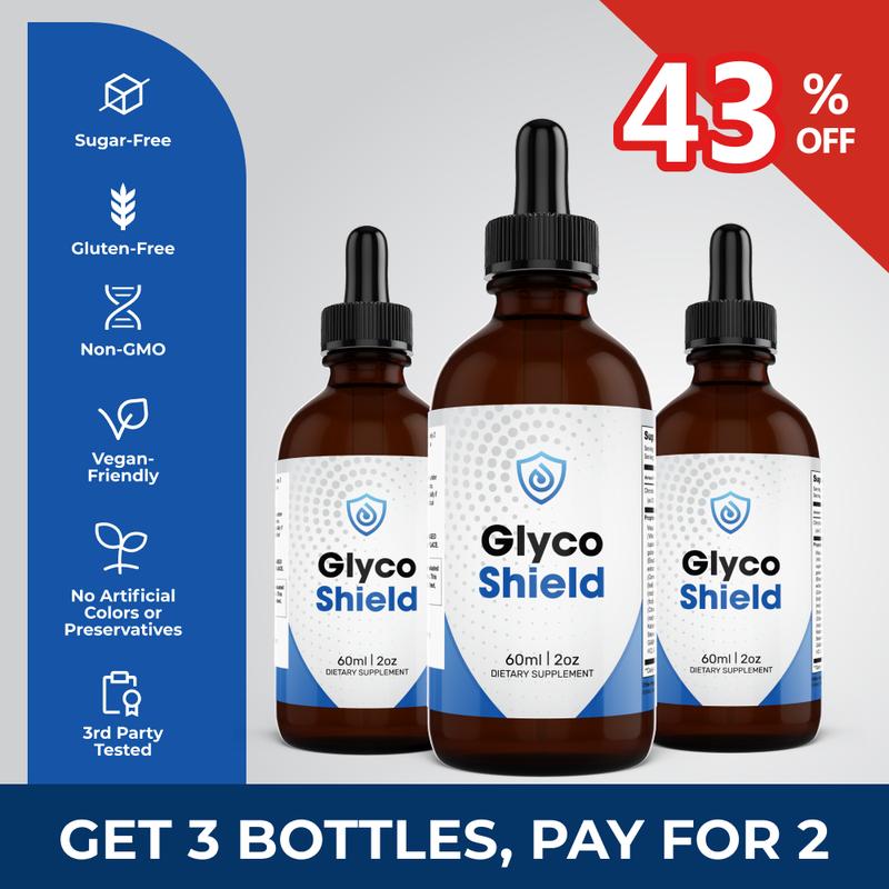 3 Bottles of GlycoShield – 100% Natural – 20-in-1 Herbal Liquid Formula ...