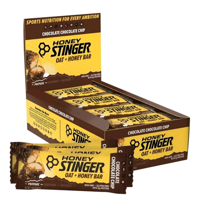 Honey Stinger Oat +Honey Bar Chocolate Chip Flavor Sweet Snack Protein ...
