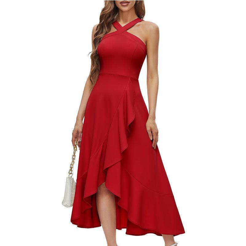 NOVA 2025 New Style Halter Neck Women's Dress Ball Gown Formal Wedding ...