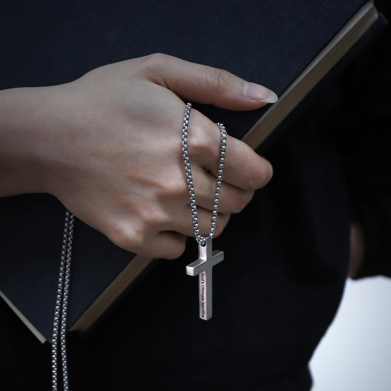 Stainless Steel Unisex Cross Necklace for Christianity, Christian Cross ...