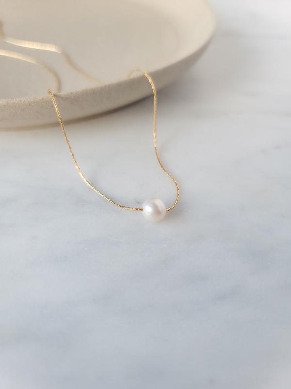 Perla Drop Pendant Necklace – 9mm Pearl, Gold Plated, Hypoallergenic ...