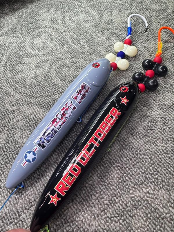 Jumbo Patriot and Red October Rigs 2 Pack: Pre-tied subs (16cm) on 8/0 ...