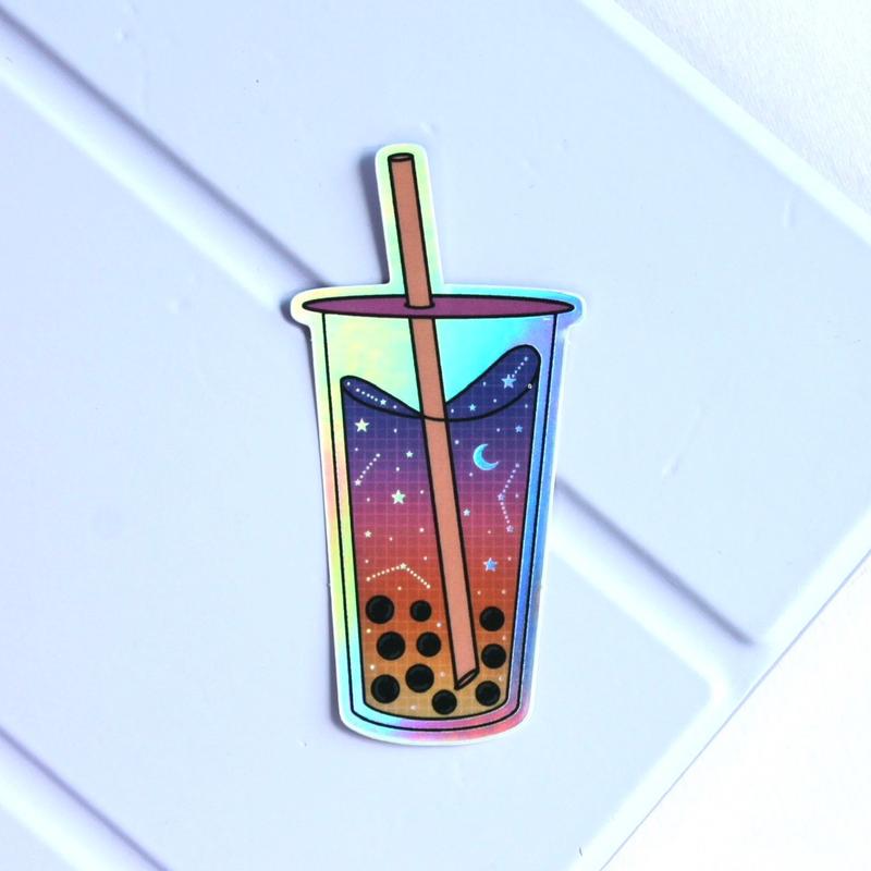 Holographic Boba Stickers - TikTok Shop