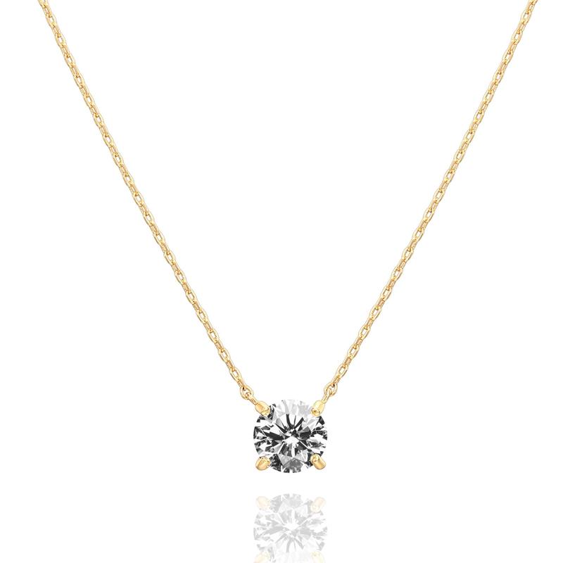 PAVOI 14K Gold Plated Crystal Solitaire 1.5 Carat (7.3mm) CZ - TikTok Shop