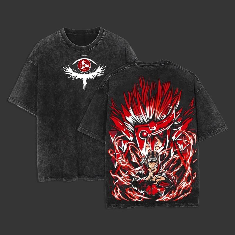 Retro Vintage Limited Uchiha Itachi - Naruto Anime Double Printed ...