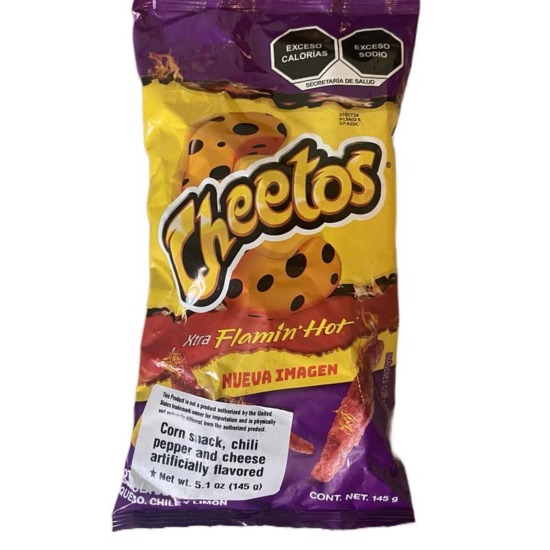 Cheetos Mexicanos | Mexican hot Cheetos Snack, Crunchy and Spicy ...