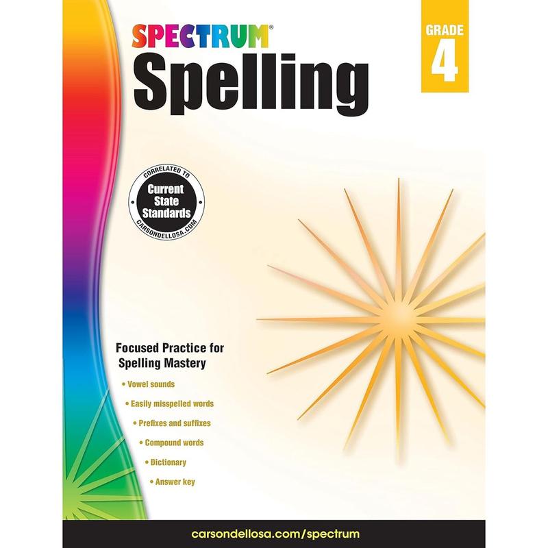 Spectrum Spelling Workbook Grade 4, Ages 9 to 10, 4th Grade Spelling ...