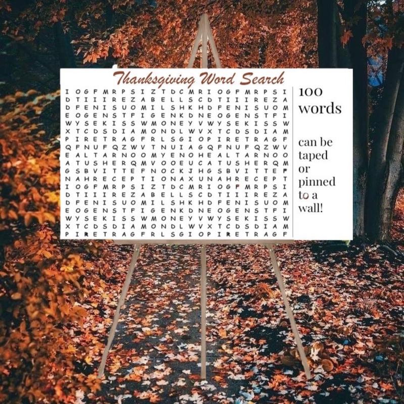 Giant Thanksgiving word search - TikTok Shop
