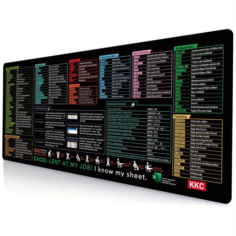 【Efficient Work】Excel Shortcut Keys Mouse Pad - Extended Large - TikTok ...