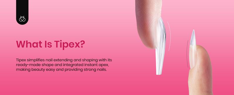 Beetles Tipex Instant Apex Nail Extension Tips Kit Almond/Coffin/Square ...