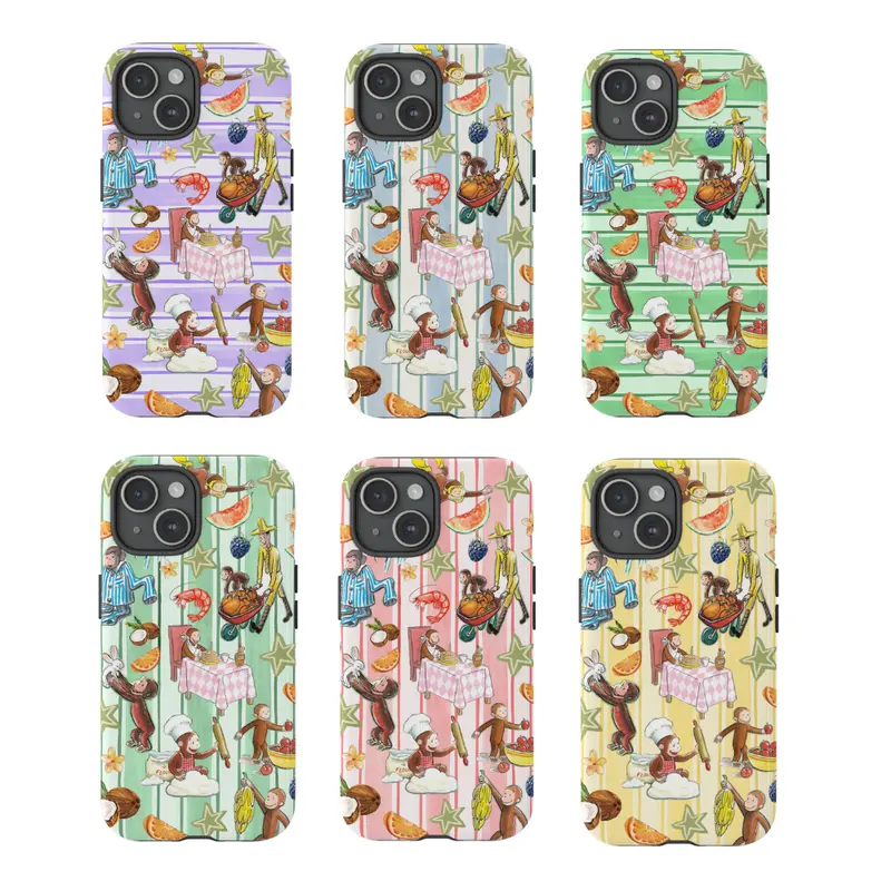 Whimsical Summer Beach Phone Case, Curious George Cover for iPhone ...