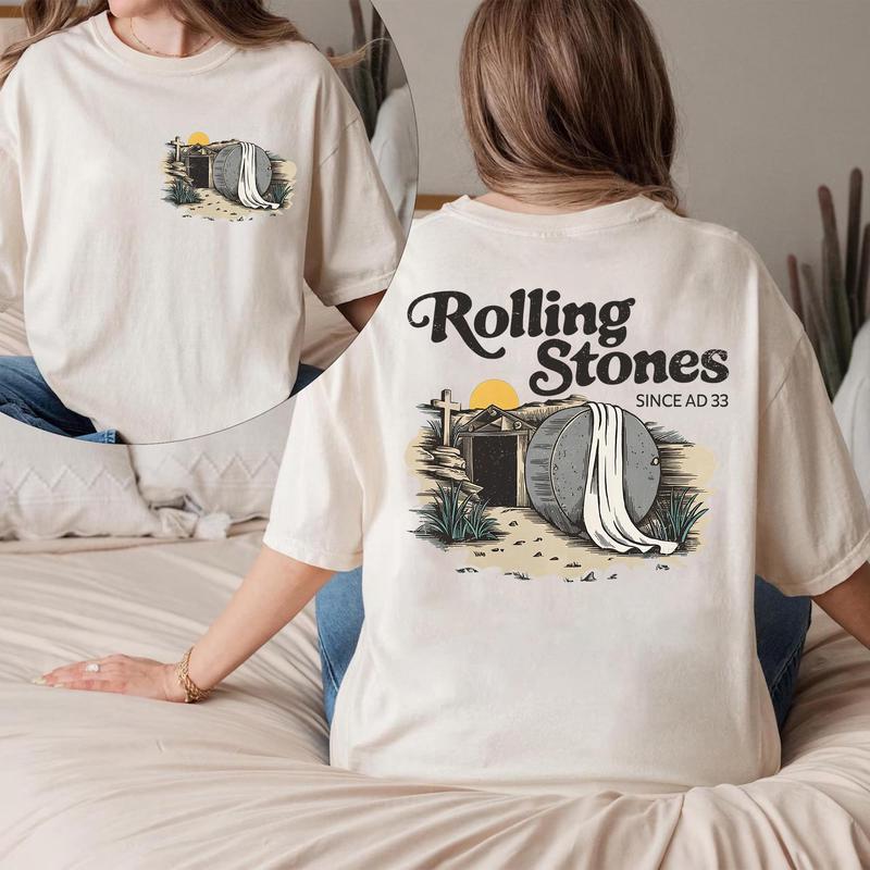 Rolling Stones T-Shirt, Jesus Christ Shirt, Faith-Based Graphic ...