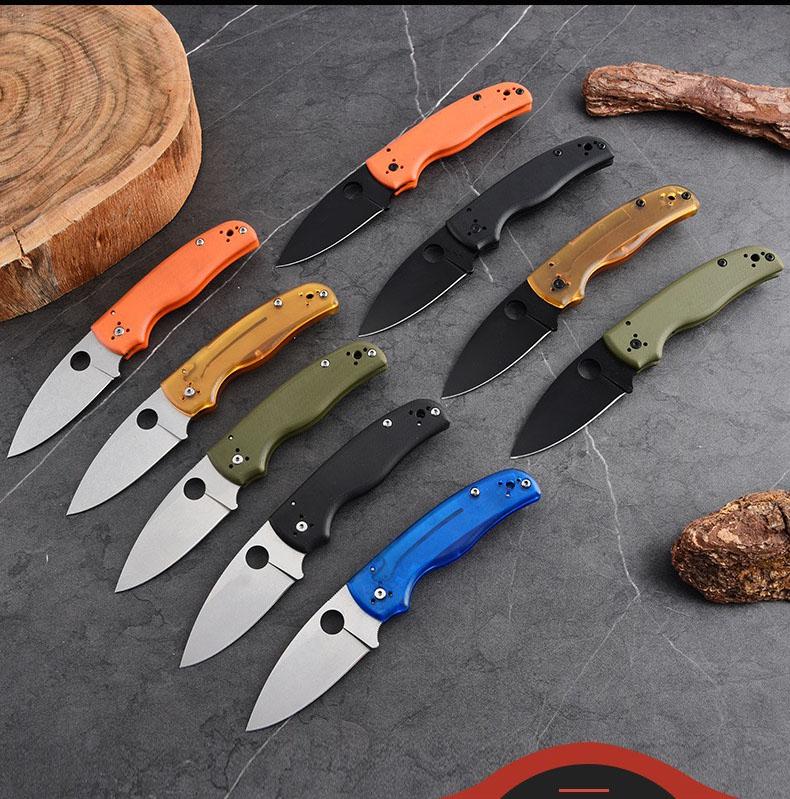 SP C229 Bearing Folding Knife D2 Steel Blade G10 Handle Outdoor ...