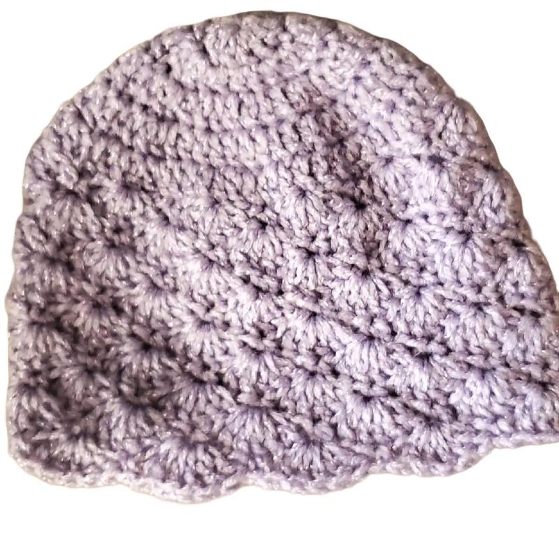 Shell Stitch Crocheted Baby Hat - Gorgeous Purple - TikTok Shop