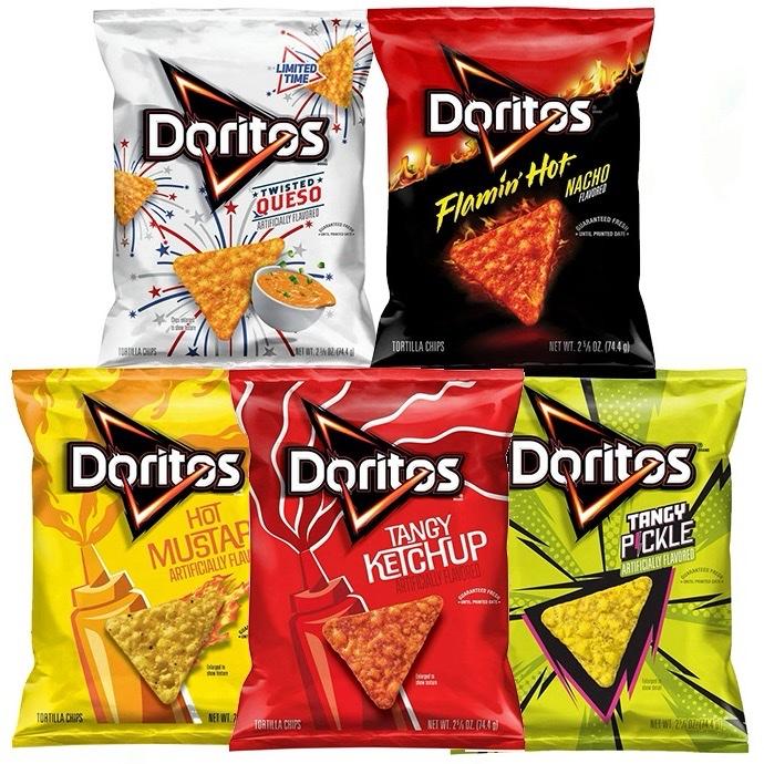 Limited Edition Doritos Summer Collection, 5ct (2.625oz Each Bag) Snack ...