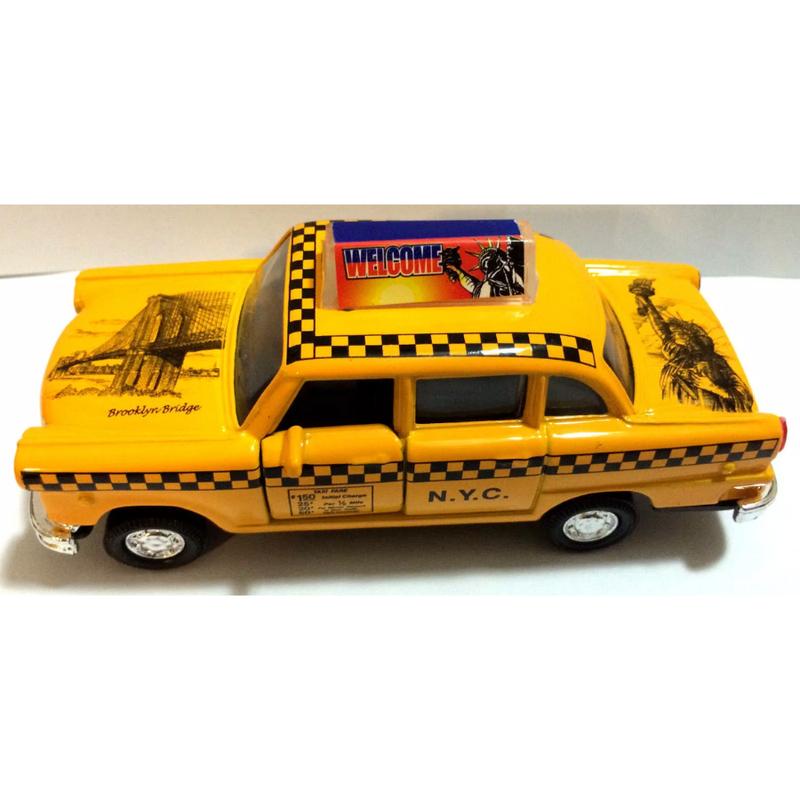 Die cast Classic New York City Old Fashion Yellow Taxi Cab toy model 5 ...