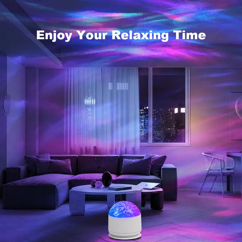 2 Scene - Ocean Wave & 3D Water Ripple Projector Light – 16-Color Round ...