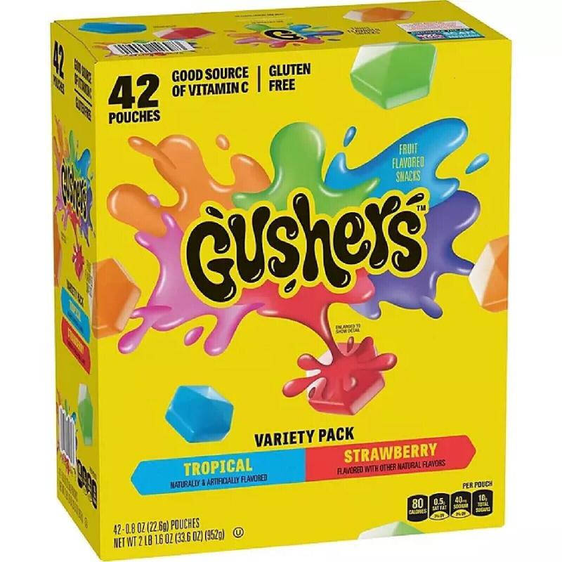 Gushers Strawberry and Tropical Flavors Variety 0.8 oz., 42 - TikTok Shop