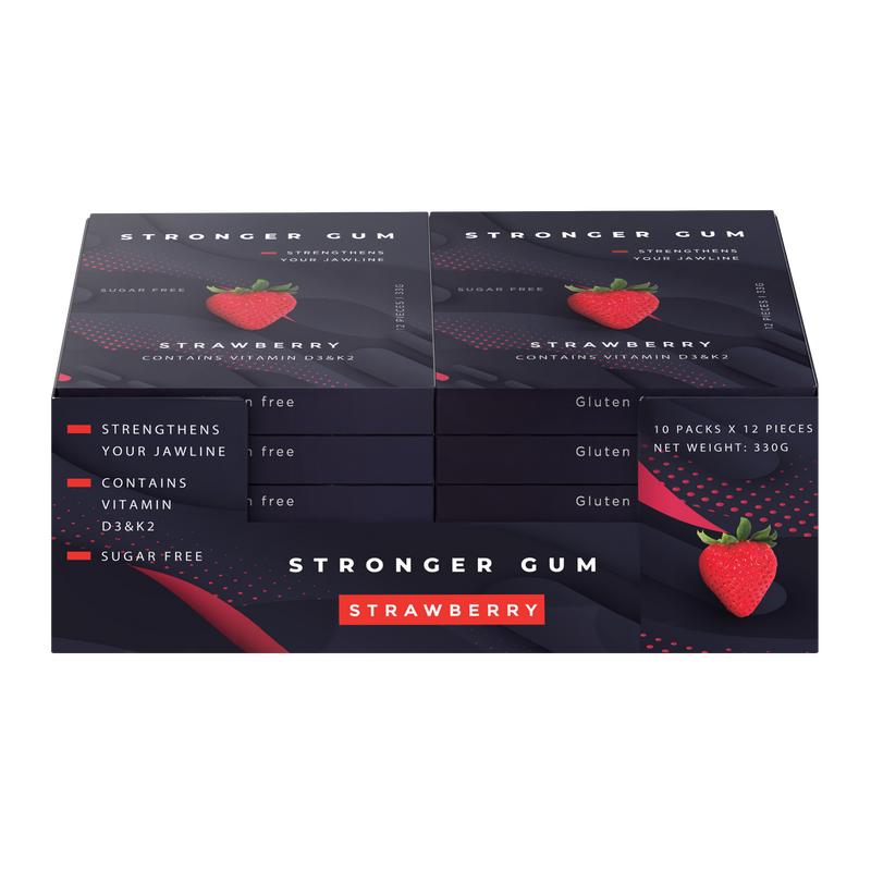 Stronger Gum Regular, Sugar Free Strawberry, 120 pieces (320 - TikTok Shop