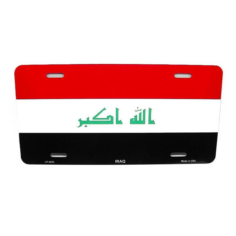 IRAQ FLAG IRAQI FLAG Metal Novelty Car License Plate Auto Tag - TikTok Shop