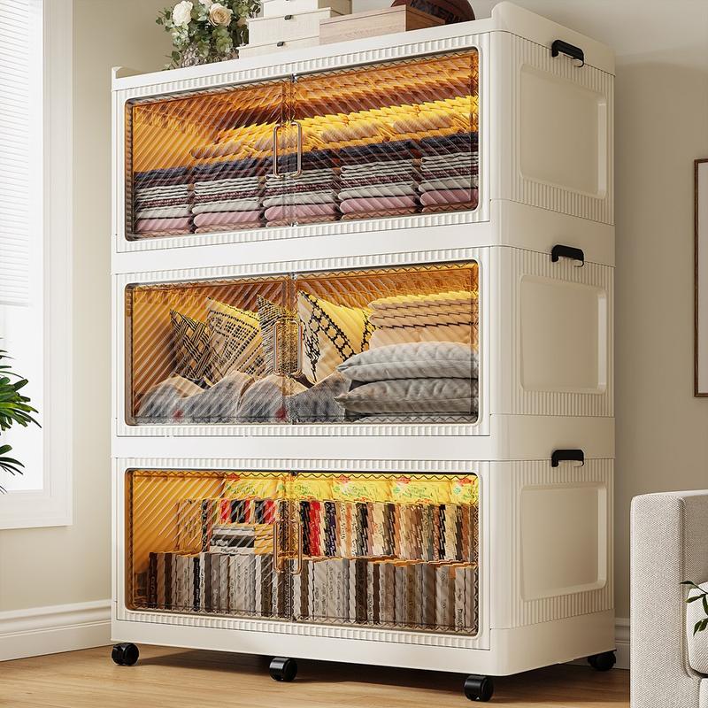 Raybee Large Capacity Storage Boxes 6 Wheels Giant Stackable - TikTok Shop