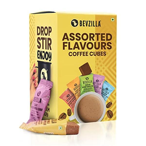 Bevzilla Instant Coffee Cubes Assorted Flavours Pack, Naturally ...
