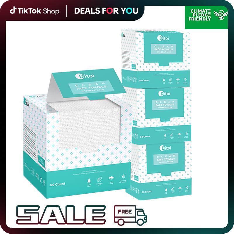 Ditoi Disposable Face Towels Facial Cloths For Sensitive Skin - TikTok Shop