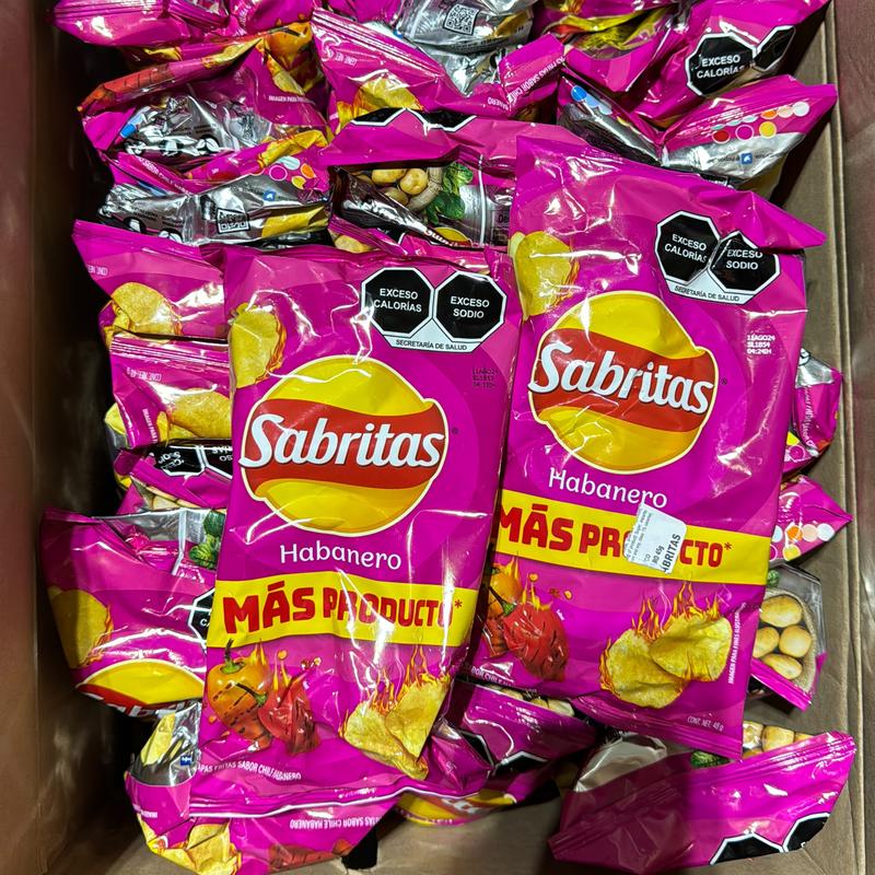 30-pack Sabritas Habanero Small bag, mexican chips 42g Snack - TikTok Shop