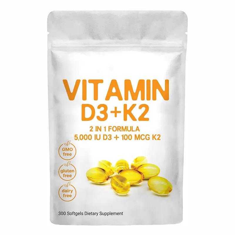 Vitamin D3+K2 | 2 in 1 Vitamins D & K Complex Healthcare Calcium ...