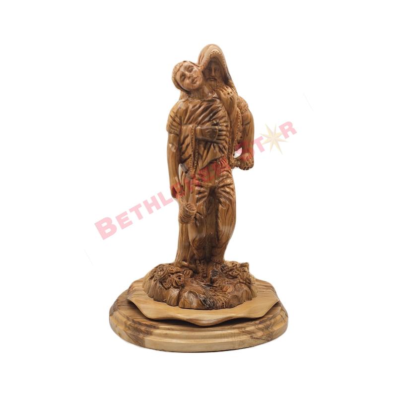 Hand Carved Olive Wood Forgiveness Statue Decor Religious - TikTok Shop
