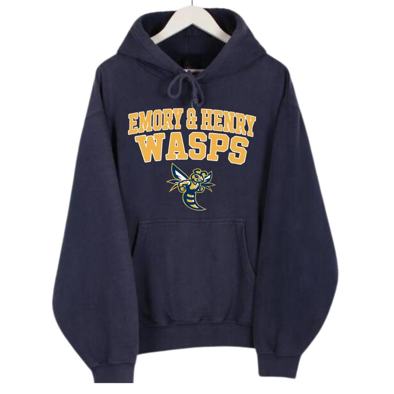 Vintage Emory & Henry Hoodie, Wasps Mascot Hoodie, Emory & Henry ...