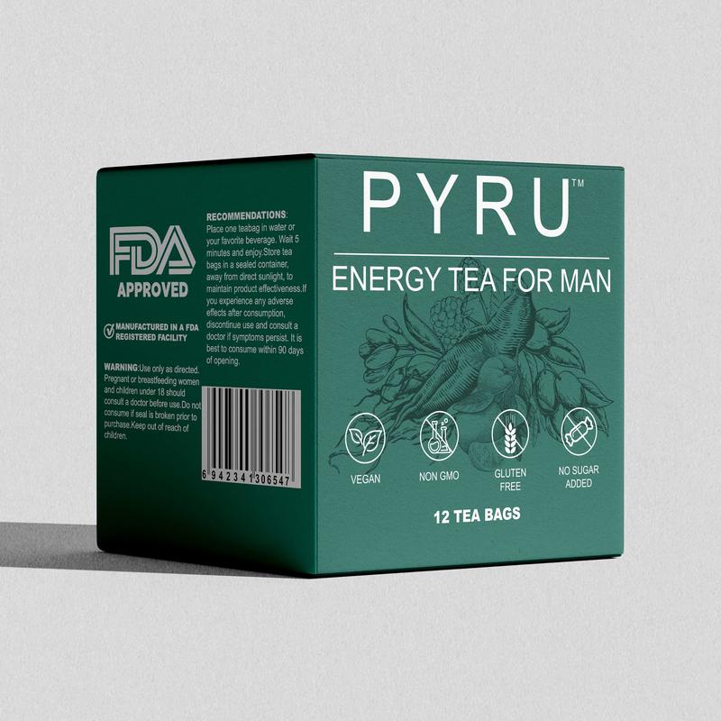 Pyru Energy Tea for Men - 12-Pack | Boost Your Vitality with - TikTok Shop