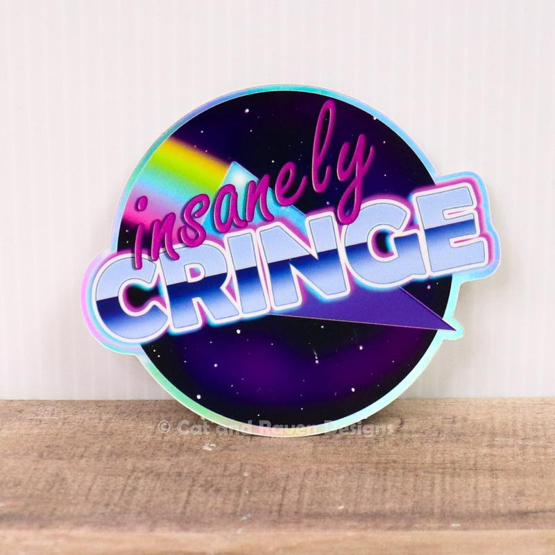 Insanely Cringe holographic vinyl sticker - TikTok Shop
