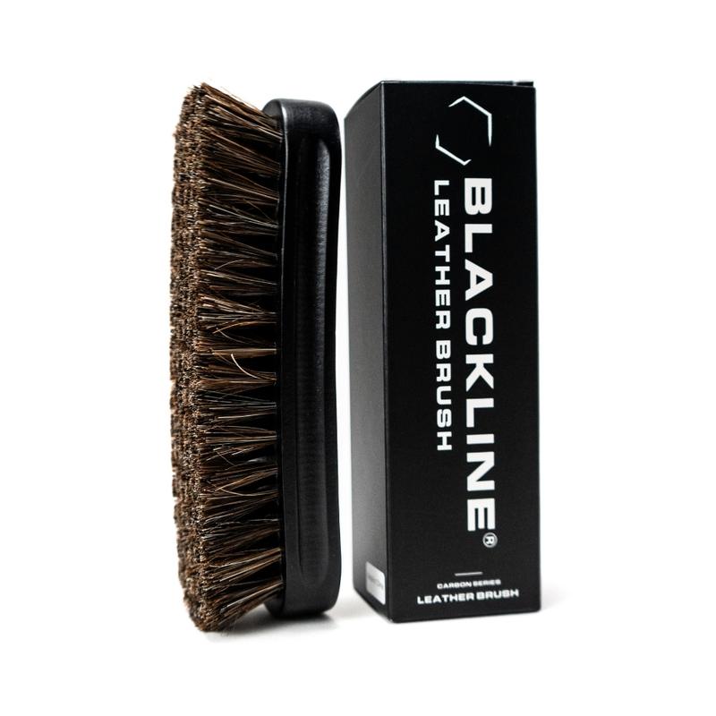 BLACKLINE Leather Brush - XL Wood Grip Brush - Gentle, Durable, and Ergonomic for Superior ...