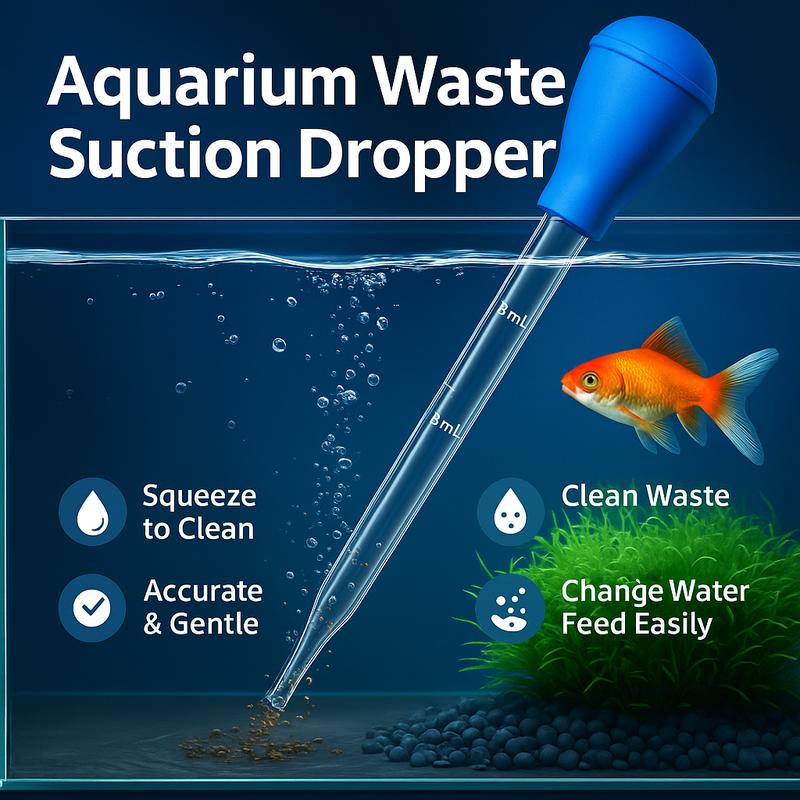 Aquarium Cleaning Dropper – Manual Squeeze Water Changer & Poop Suction ...