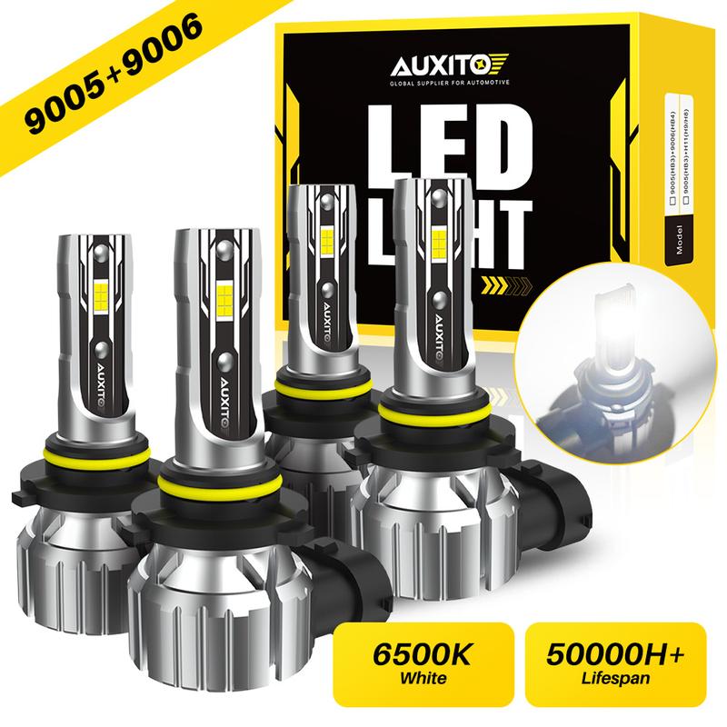 AUXITO H11/H9/H8/9005/HB3/9006/HB4 White LED Headlight Kit High/Low ...