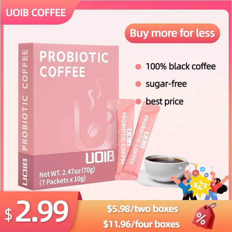 UOIB Probiotic Coffee-1 Box/7 Packs-Probiotics 10 Billion CFU-For ...