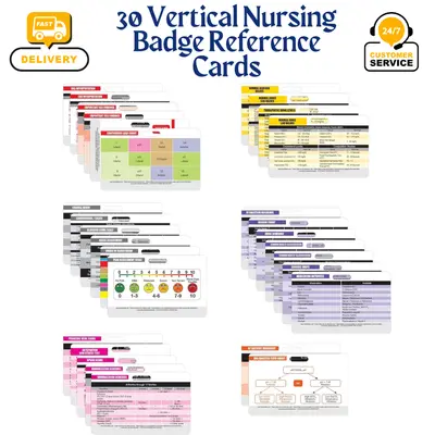 Ecg Card YardCard Badge Card Set | ECG Interpretation, Blood Result ...