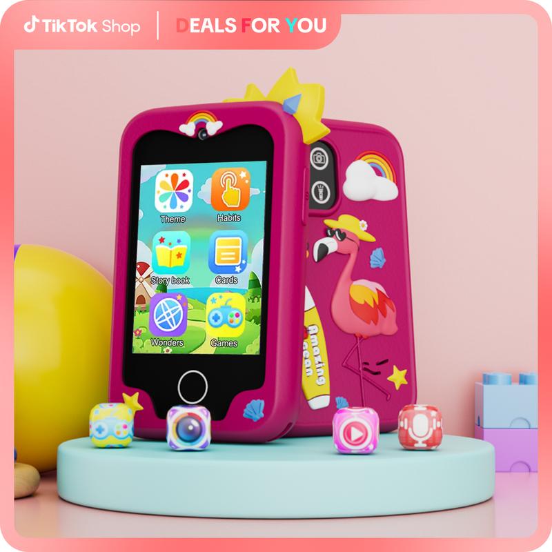Amazingocean Kids Toy Phone for Toddlers with Flamingo Cartoon Pattern ...