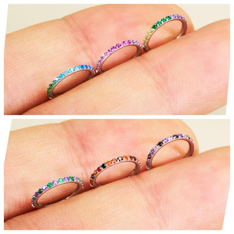 Fake Nose Ring OUFER 20g Hoops, Double Threadless Nose Rings