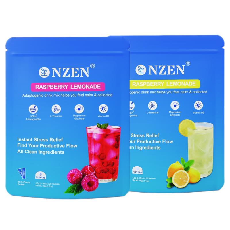 NZEN Calming Drink Mix KSM-66 Ashwagandha, Vitamin D3, Magnesium ...