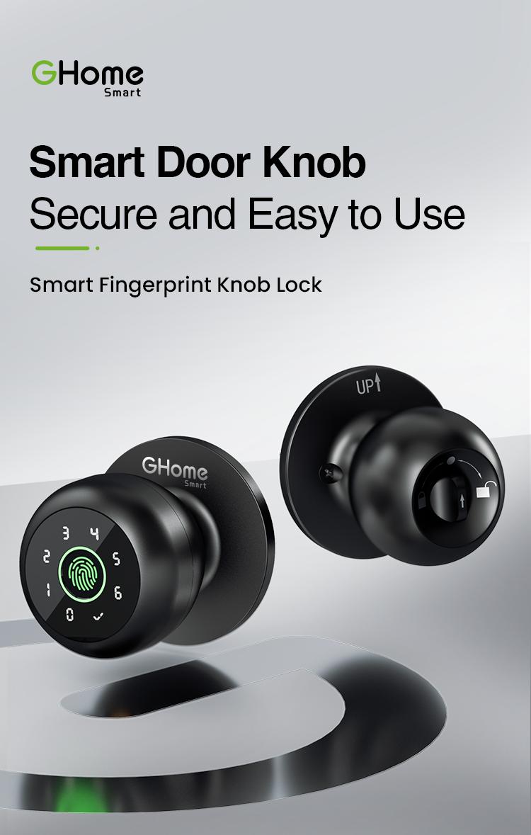 GHome Smart 4-in-1 Fingerprint door lock with Keypad, App Control ...