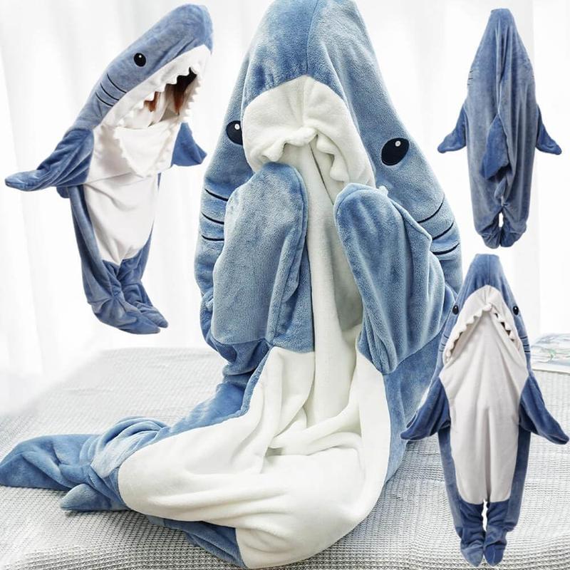 Original Cuddle Sharkie: Super Soft Shark Blanket Hoodie Onesie ...