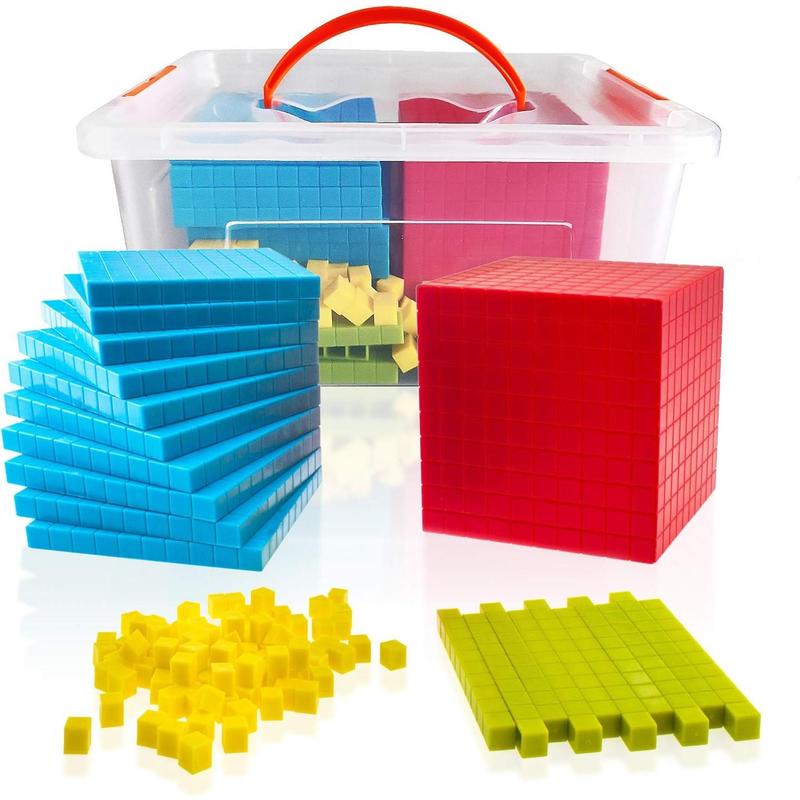 Base Ten Blocks Set - 121PCs Base 10 Set Learning Math Manipulative ...