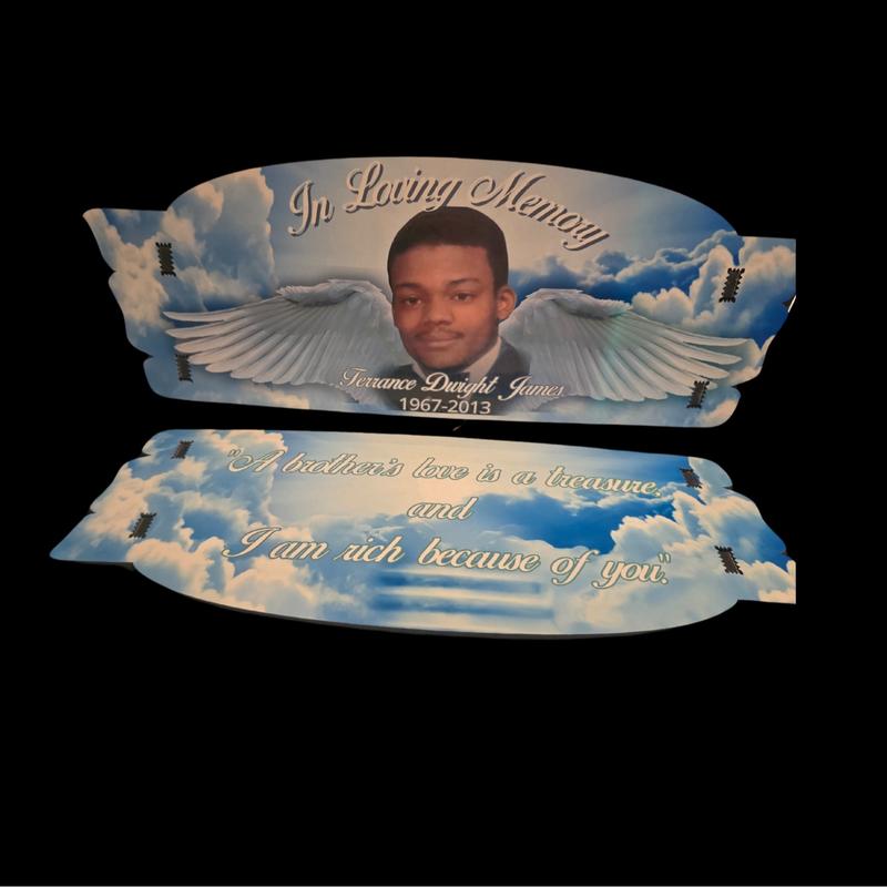 Sublimation Memorial Bench- Elegant Design with Pictures, Poems and ...
