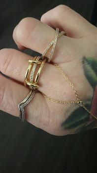 PAVOI 14K Gold Plated Interlocked Stackable Rings for Women - TikTok Shop