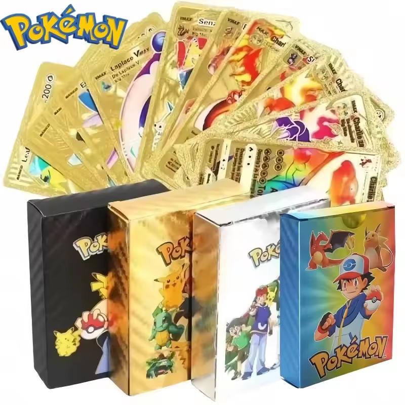 Pokemon Game Cards English Spanish French German Pikachu Rare Card Set ...